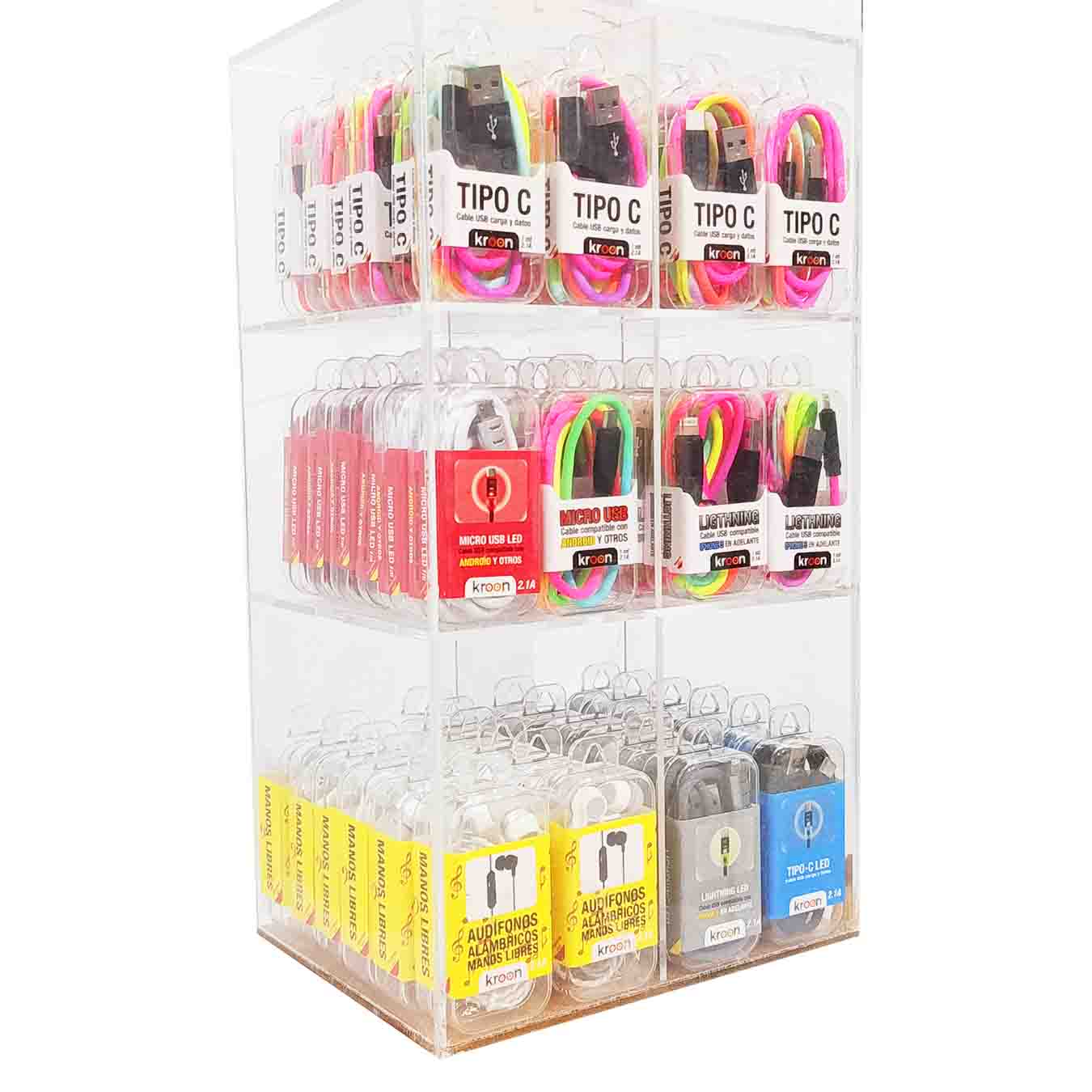 EXHIBIDOR KROON (72 PZAS) - EX106-Acrilico - Tienda Megalo